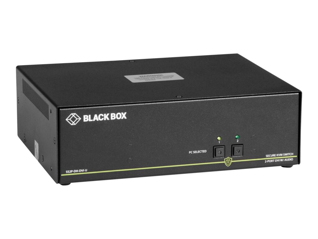 BlackBox Secure KVM Switch, DVI-I , 2-Port, NIAP 3.0 (dual head) - EU ...